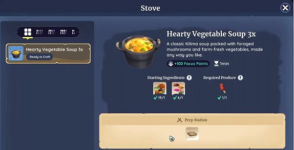 Palia: How to Prepare Hearty Vegetable Soup