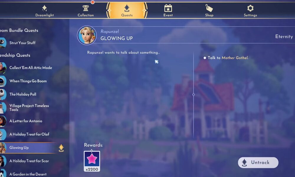 Disney Dreamlight Valley – How to Complete Glowing Up Quest