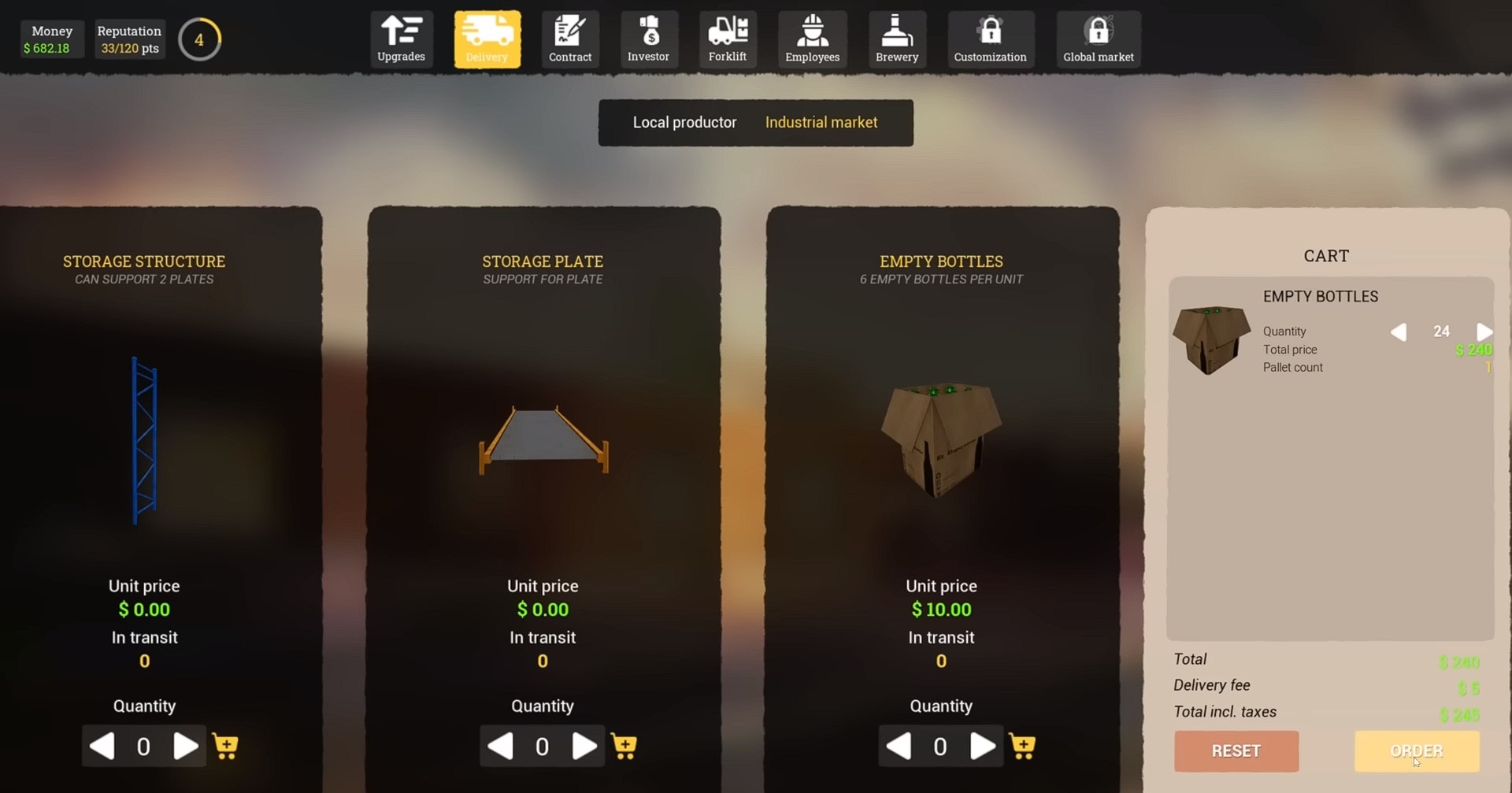 Beer Factory: How to Get Empty Bottles