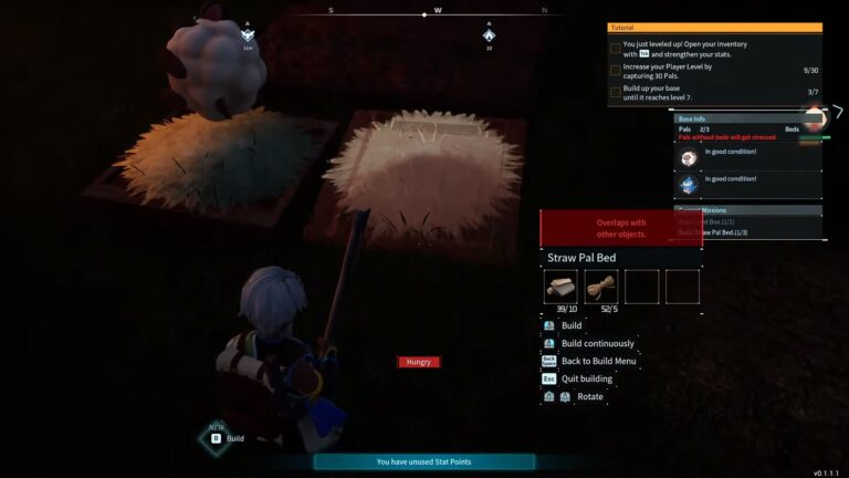 Palworld: How to Build Straw Pal Bed