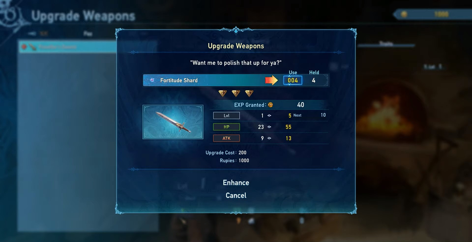 Granblue Fantasy: Relink – How to Upgrade Weapons