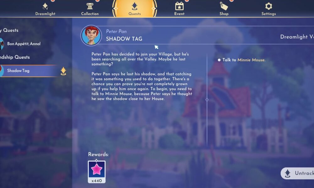 Shadow Tag Quest Guide in Disney Dreamlight Valley