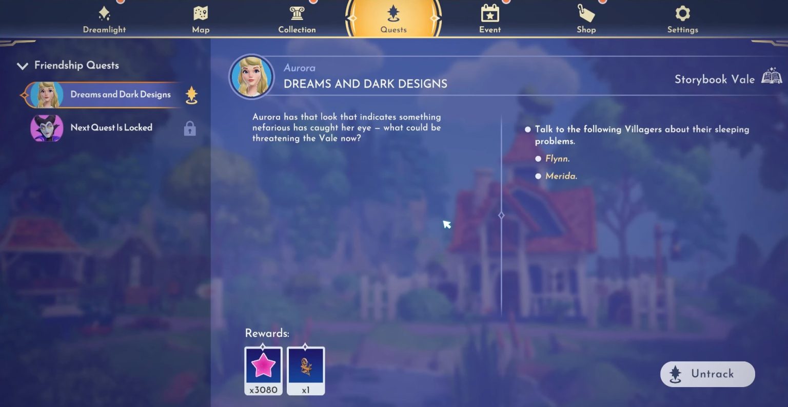 Dreams and Dark Designs Quest Guide in Disney Dreamlight Valley