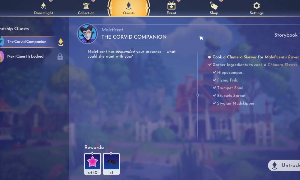 The Corvid Companion Quest Guide in Disney Dreamlight Valley