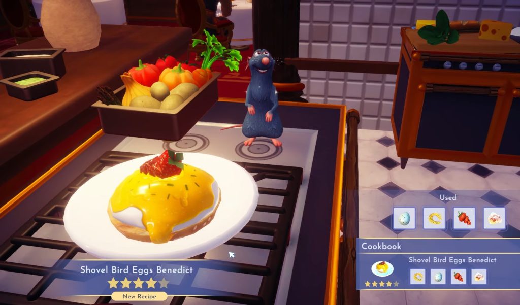 How to Cook Shovel Bird Eggs Benedict in Disney Dreamlight Valley