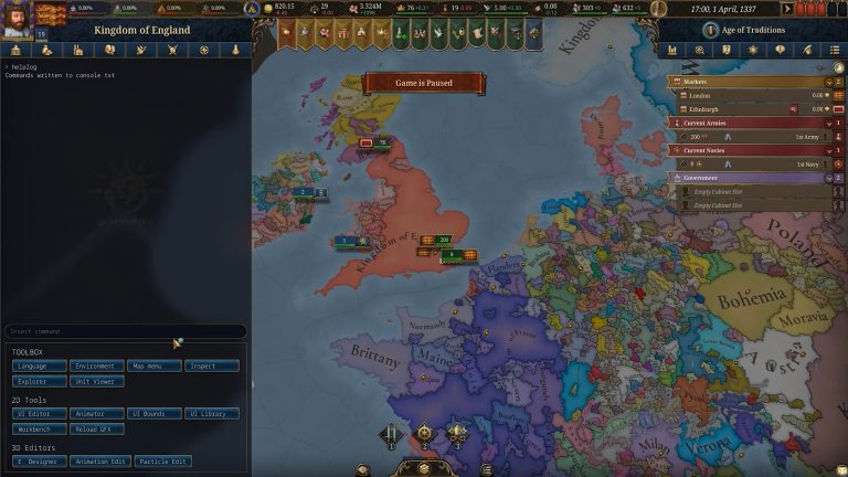 Europa Universalis 5: All Cheat Console Commands