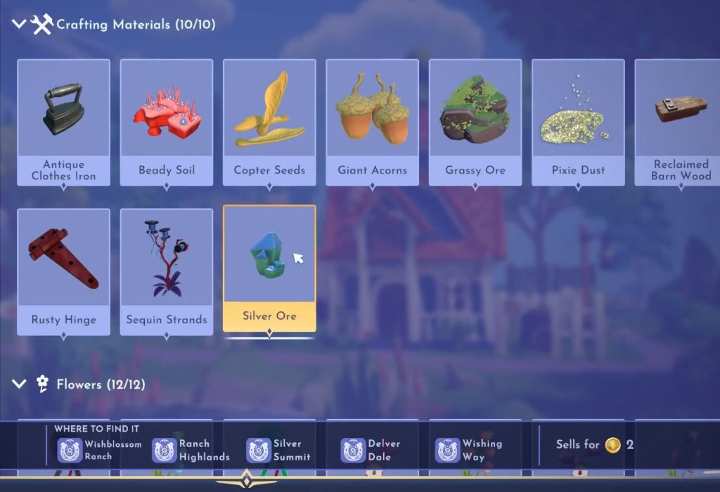 Where to Find Silver Ore in Disney Dreamlight Valley