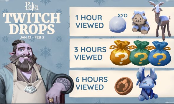 Palia New Twitch Drops for Home for Winterlights Update