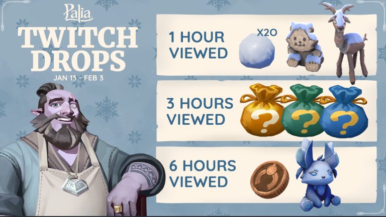 Palia New Twitch Drops for Snowbound Sanctuary Update