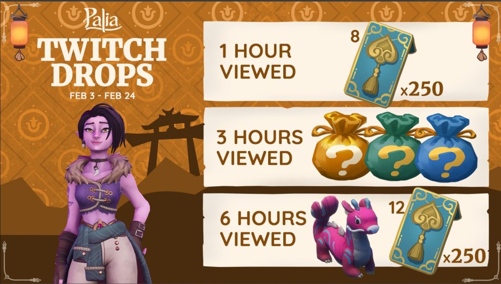 Palia New Twitch Drops for Riffrocin’ New Year Update