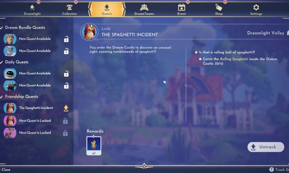The Spaghetti Incident Quest Guide in Disney Dreamlight Valley